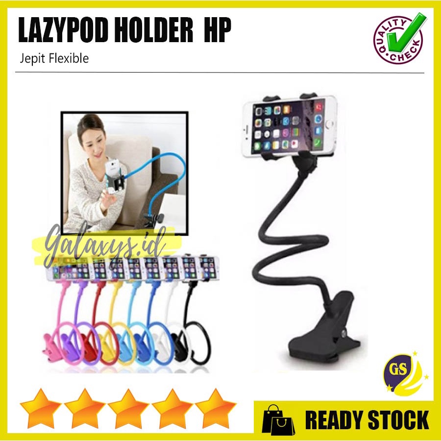 Jual Lazy Pod Jepit 2 Klips Phone Holder Jepit LAZYPOD LAZY POD Holder ...