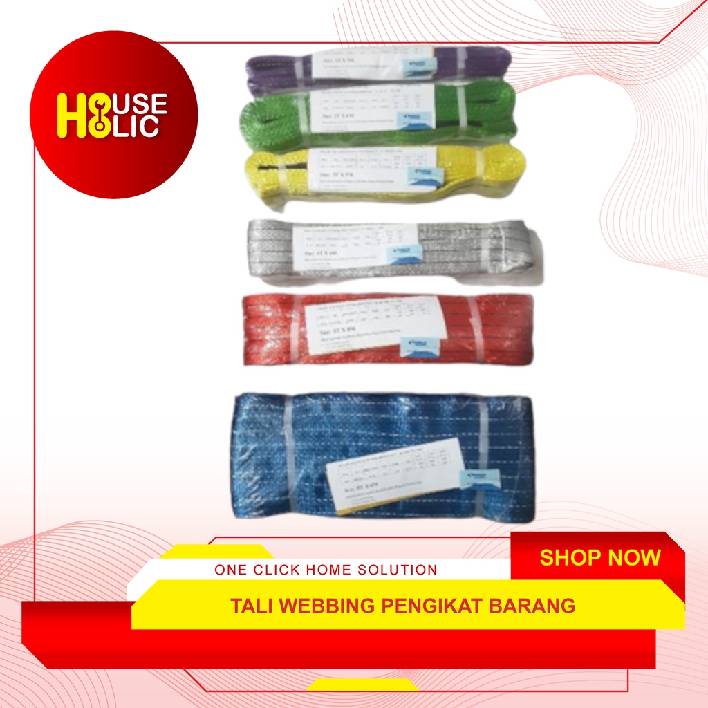 Jual Webbing Sling Belt 4 Ton x 6 Meter / Tali Angkat Pengikat Double ...