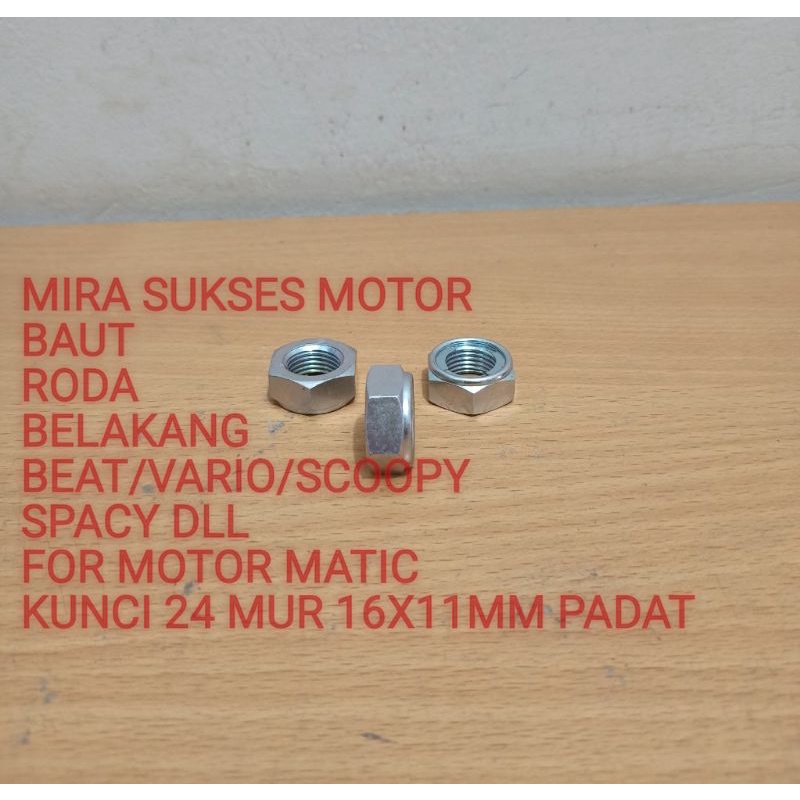 Jual BAUT RODA BELAKANG BEAT VARIO SCOOPY SPACY DLL UNTUK SEMUA MOTOR ...