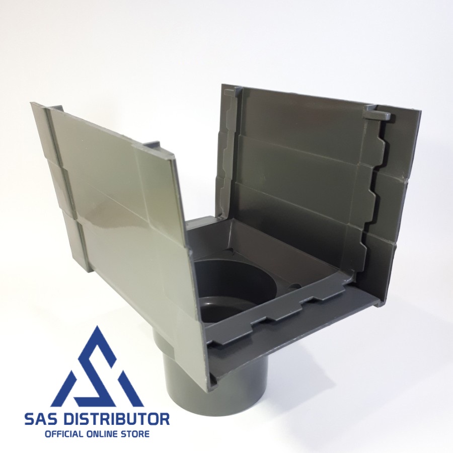 Jual Corong Talang Air Kotak PVC SUNRISE / Corong Kotak Abu Abu ...