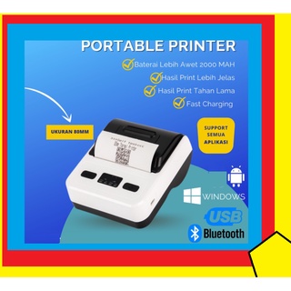 Jual Printer Thermal Bluetooth SMARTCOM 80mm With Baterry Cetak Kasir Alamat Label Nota PPOB ...