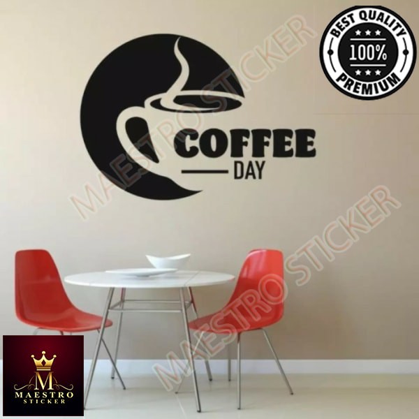 Jual M.STICKER Stiker Coffee Day Sticker Dinding Kaca Rumah Cafe Resto ...