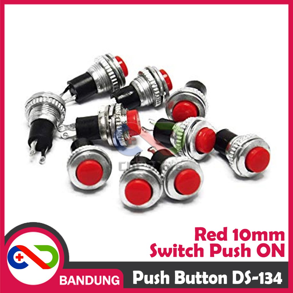 Jual Push Button DS-134 10mm – Tombol Reset Warna Merah & Hijau untuk Proyek Elektronika dan ...