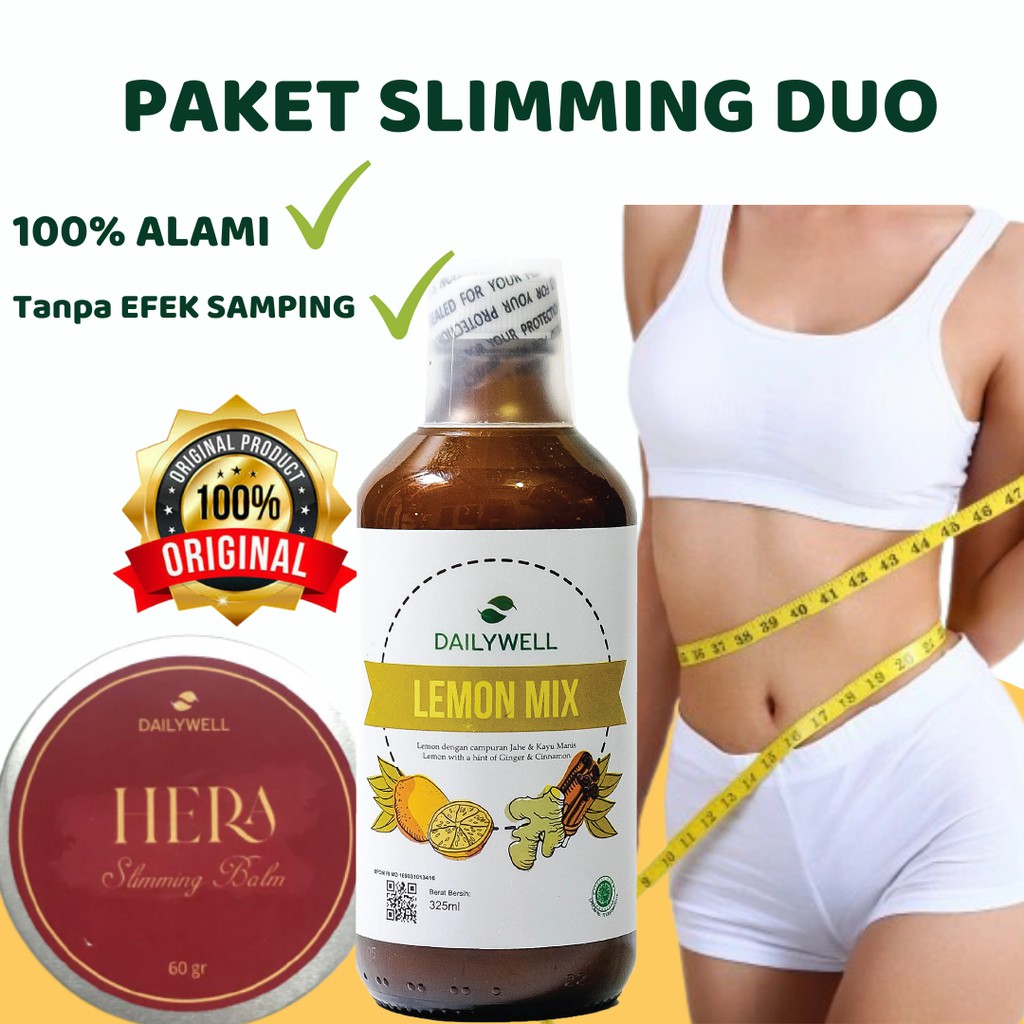 Jual Duo Slimming Lemon Mix & Hera Balm (Jus langsing/ pelangsing ...