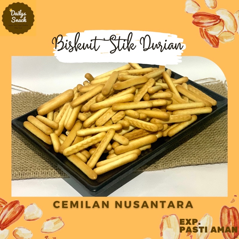 Jual SNACK KILOAN / MAKANAN RINGAN - BISKUIT STIK DURIAN 500 GRAM ...