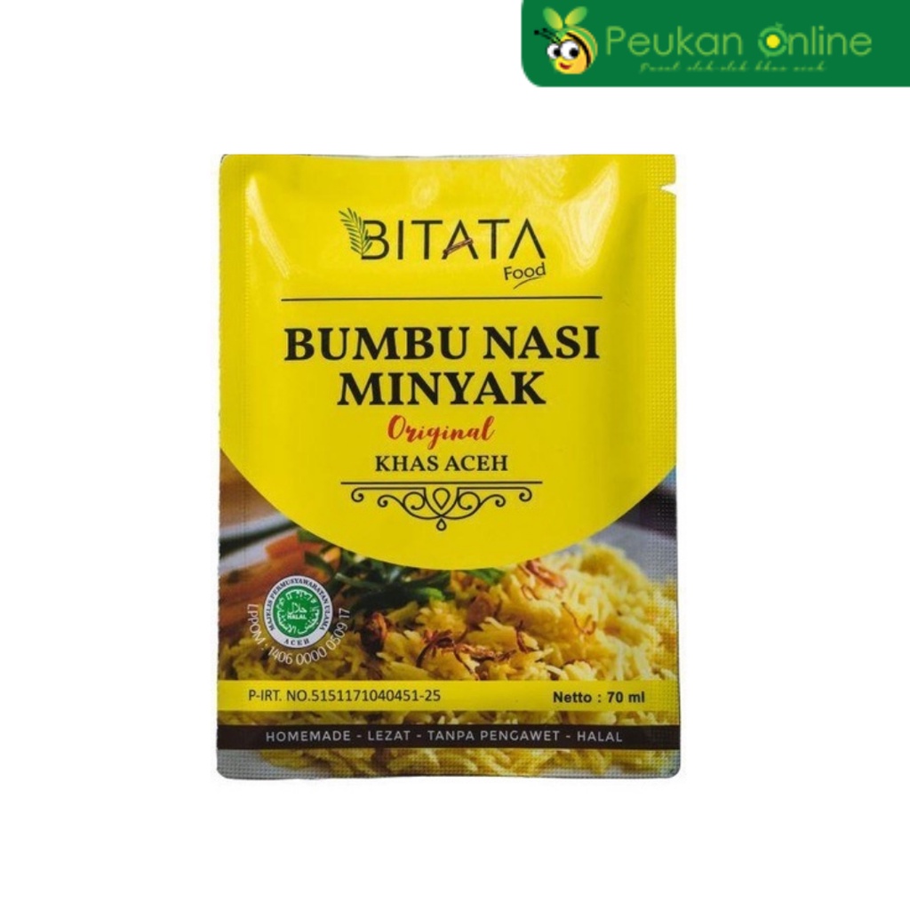 Jual Bumbu Nasi Minyak Khas Aceh Kemasan 70 ml - Bitata Food | Shopee ...