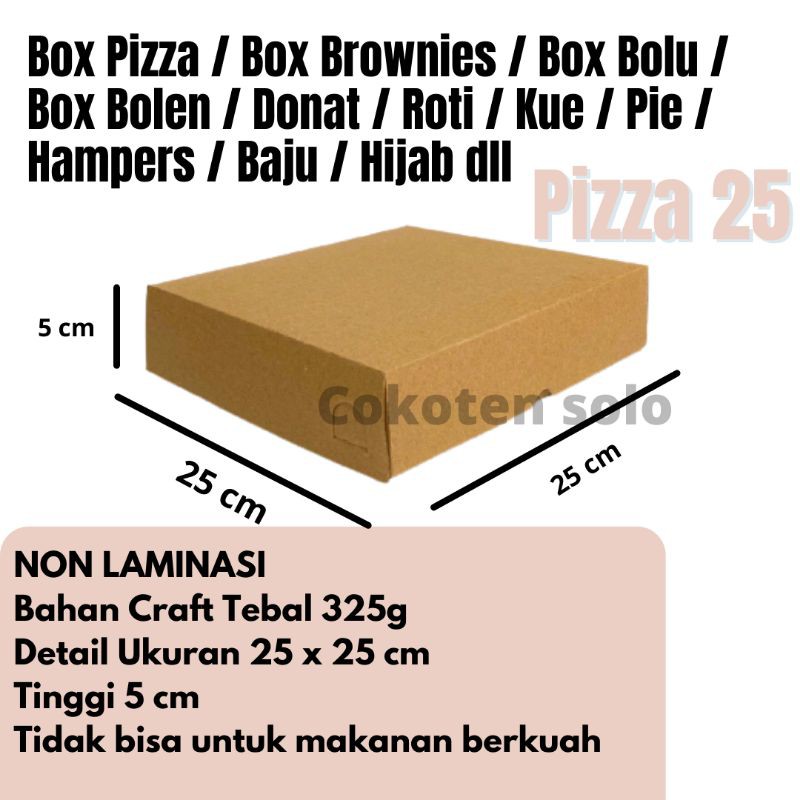 Jual Box Pizza 25 / Box Brownies/ Box Kue Kering isi 4/ Box Bolen ...