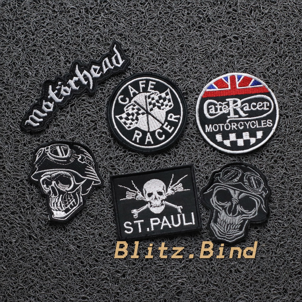 Jual Patch Emblem Back Patch Bordir Motor Head/Cafe Racer | Shopee ...