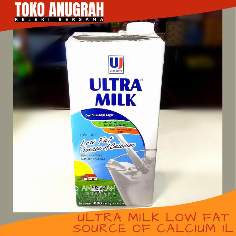Jual Ultra Milk Low Fat Source of Calcium 1L | Shopee Indonesia