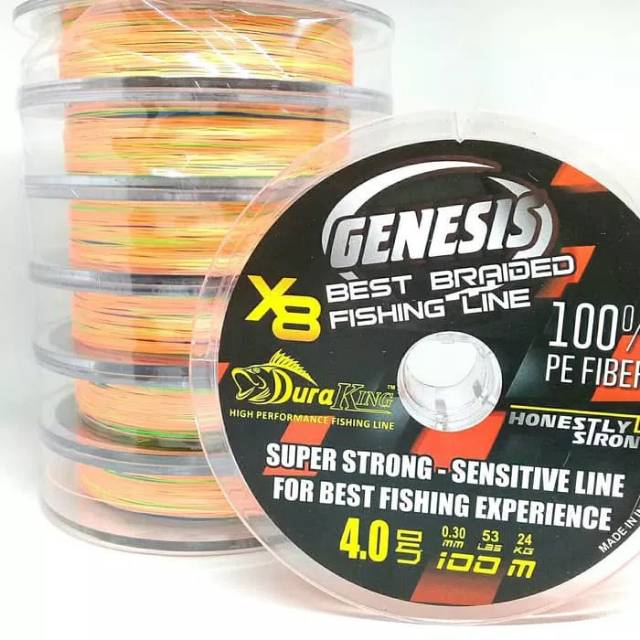 Jual Benang Duraking GENESIS X8 BEST BRAIDED FISHING LINE (SUPER STRONG ...