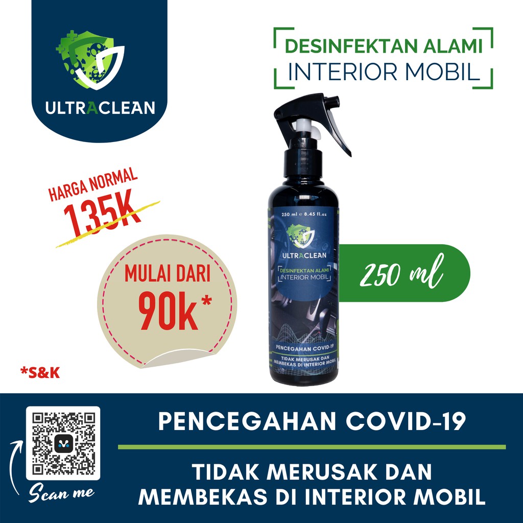 Jual Ultraclean Desinfektan Alami 250ml Untuk Interior Kendaraan ...