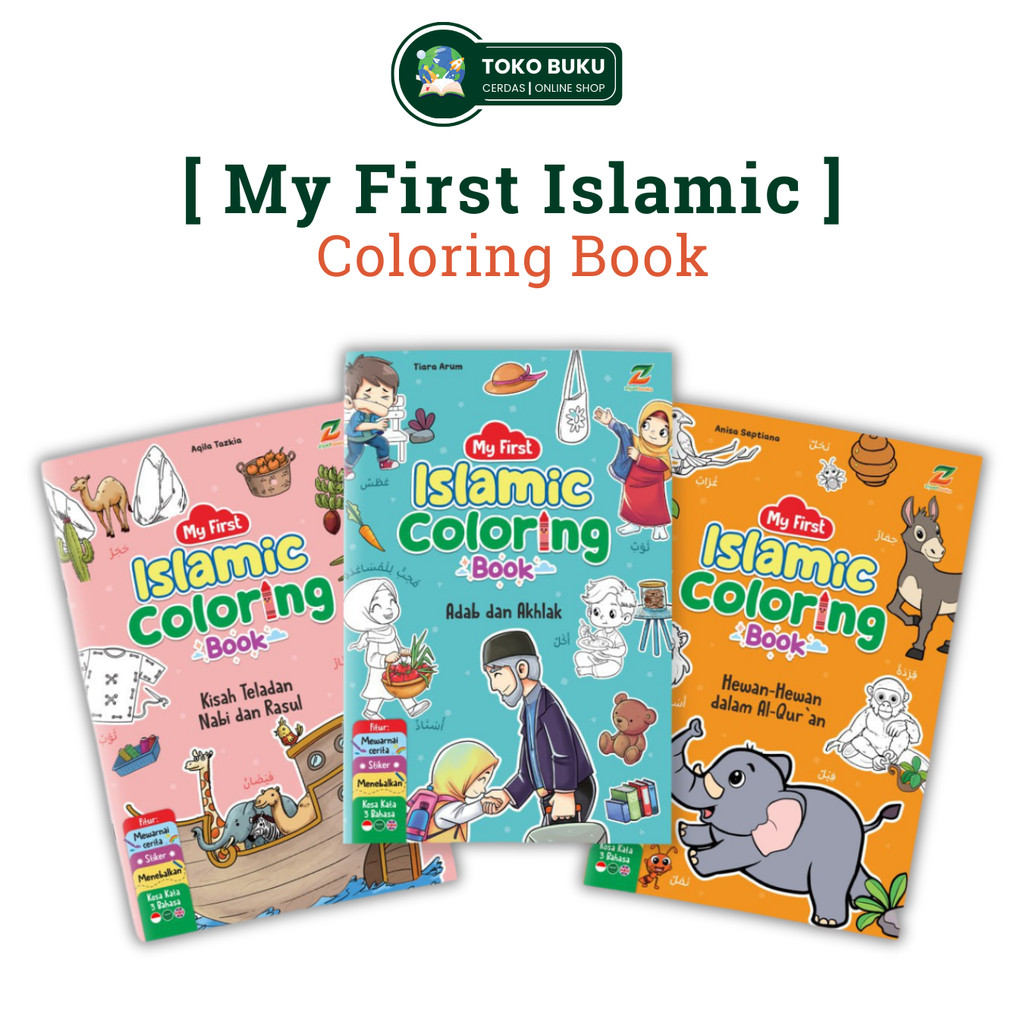 Jual My First Islamic Coloring Book Fun Play Sticker & Coloring Book ...