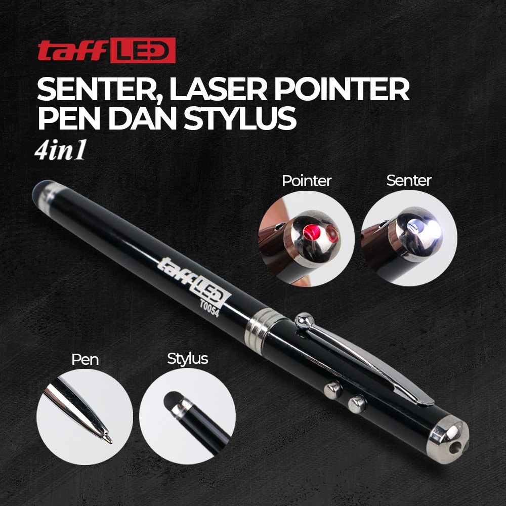 Jual TaffLED Pulpen 4in1 Senter Laser Pointer Pen dan Stylus Tinta ...