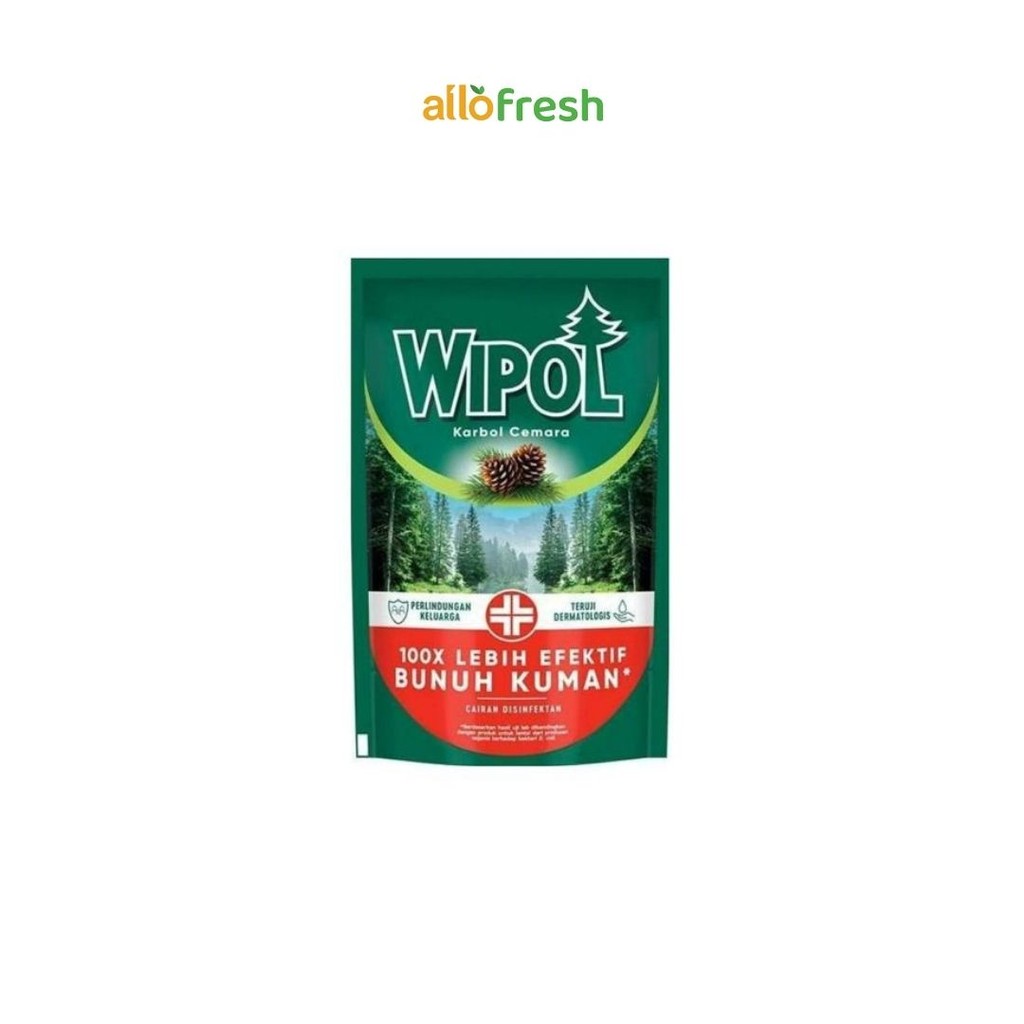 Jual Wipol Cairan Disinfektan Karbol Cemara Pouch 750 ml | Shopee Indonesia