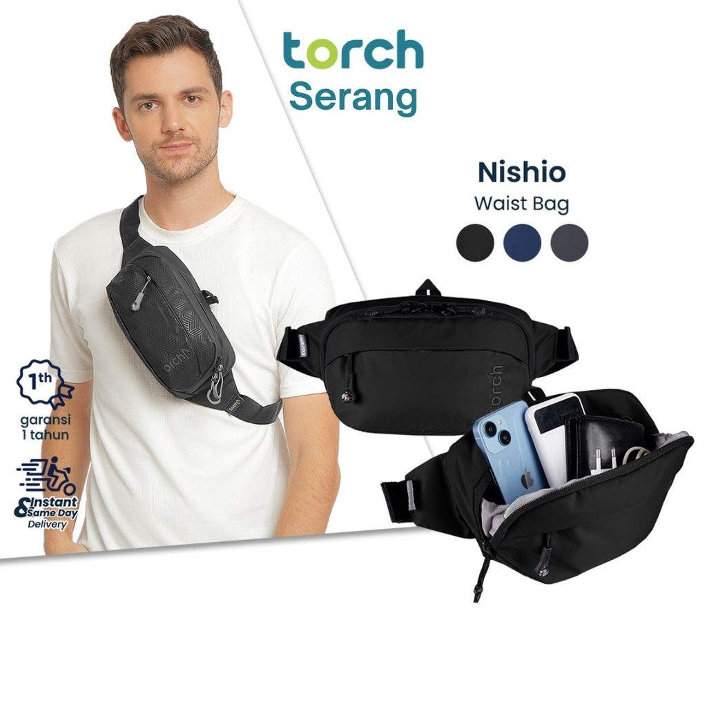 Jual Torch Tas Pinggang Pria Wanita Waistbag Simpel Ringan Luas Anti ...