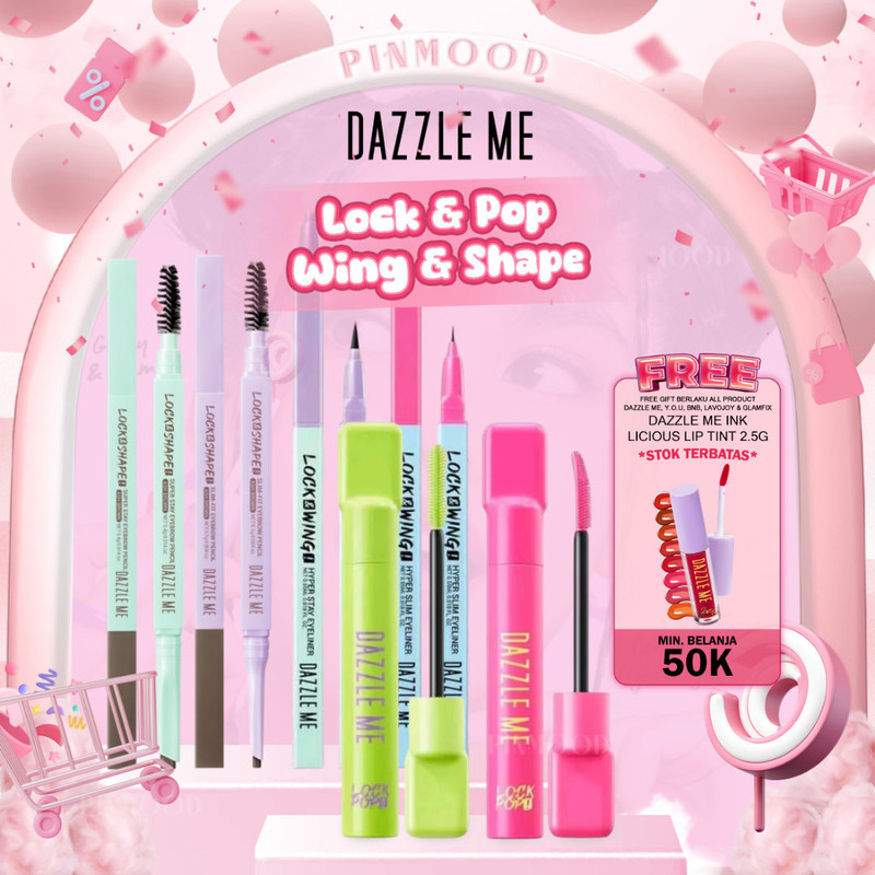 Jual DAZZLE ME - LOCK & POP | WING | SHAPE SERIES - Mascara | Eyeliner ...