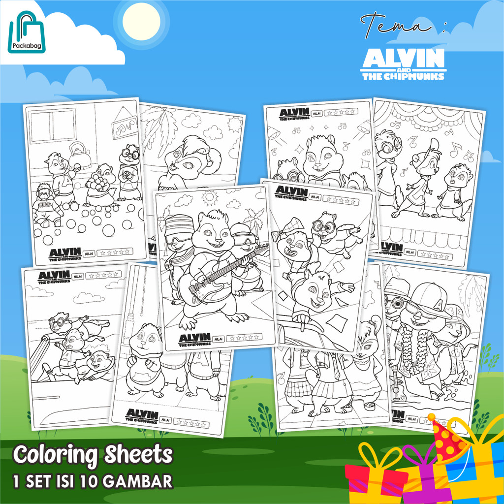 Jual KERTAS MEWARNAI ANAK UKURAN A5 – 1 PACK ISI 10 LEMBAR – COLORING ...