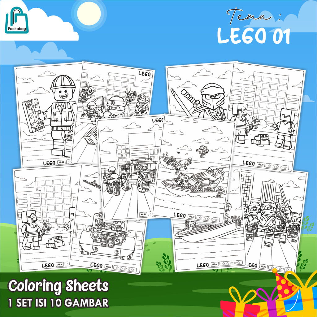 Jual KERTAS MEWARNAI ANAK A5 MURAH – 1 PACK ISI 10 LEMBAR – COLORING ...