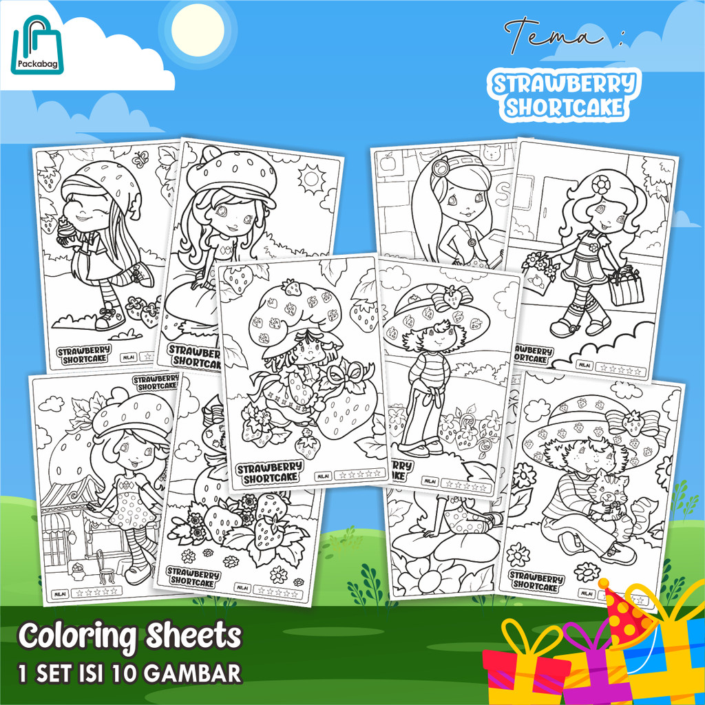 Jual KERTAS MEWARNAI ANAK UKURAN A5 – 1 PACK ISI 10 LEMBAR – COLORING ...