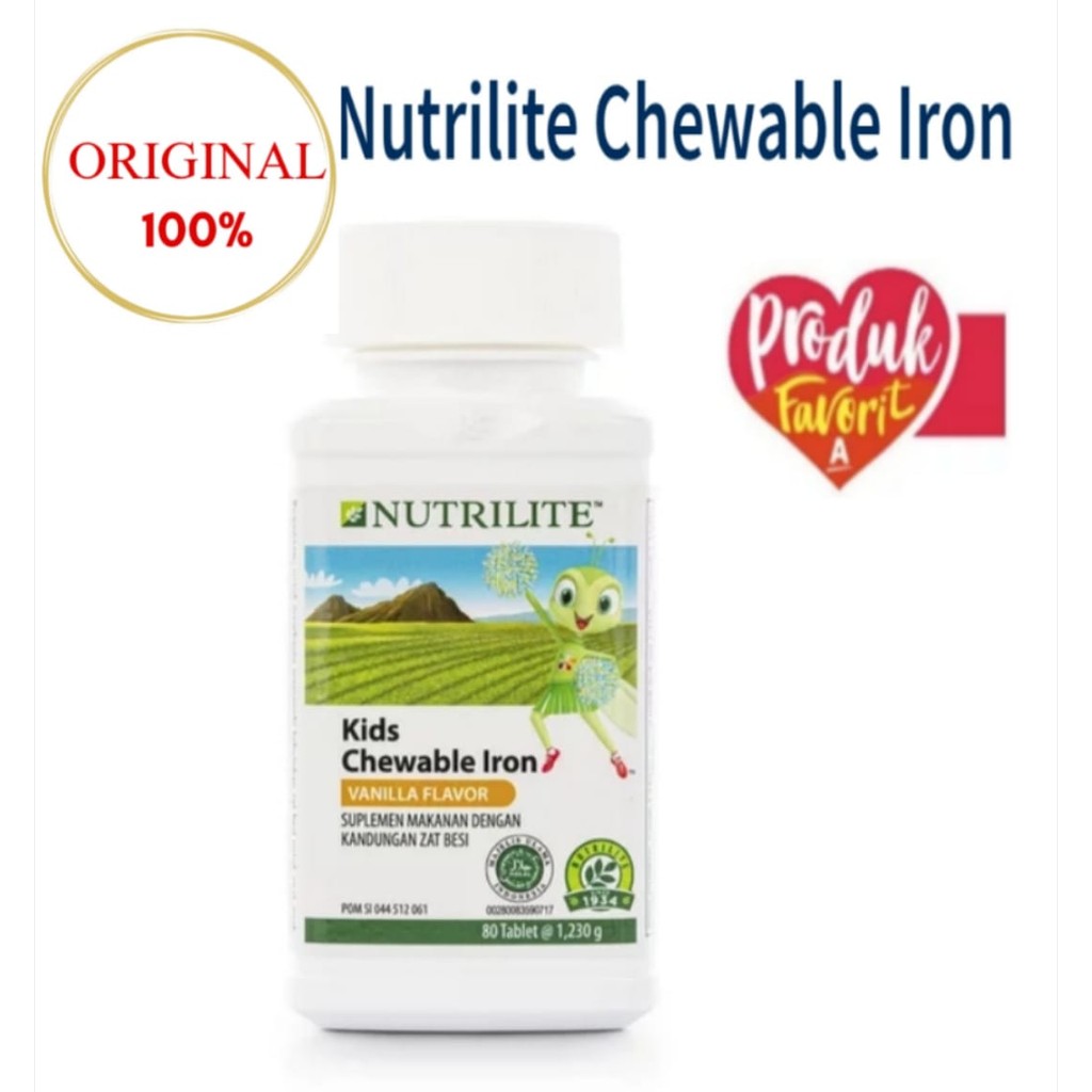 Jual Nutrilite kids Chewable iron zat besi untuk anak Amway Original ...