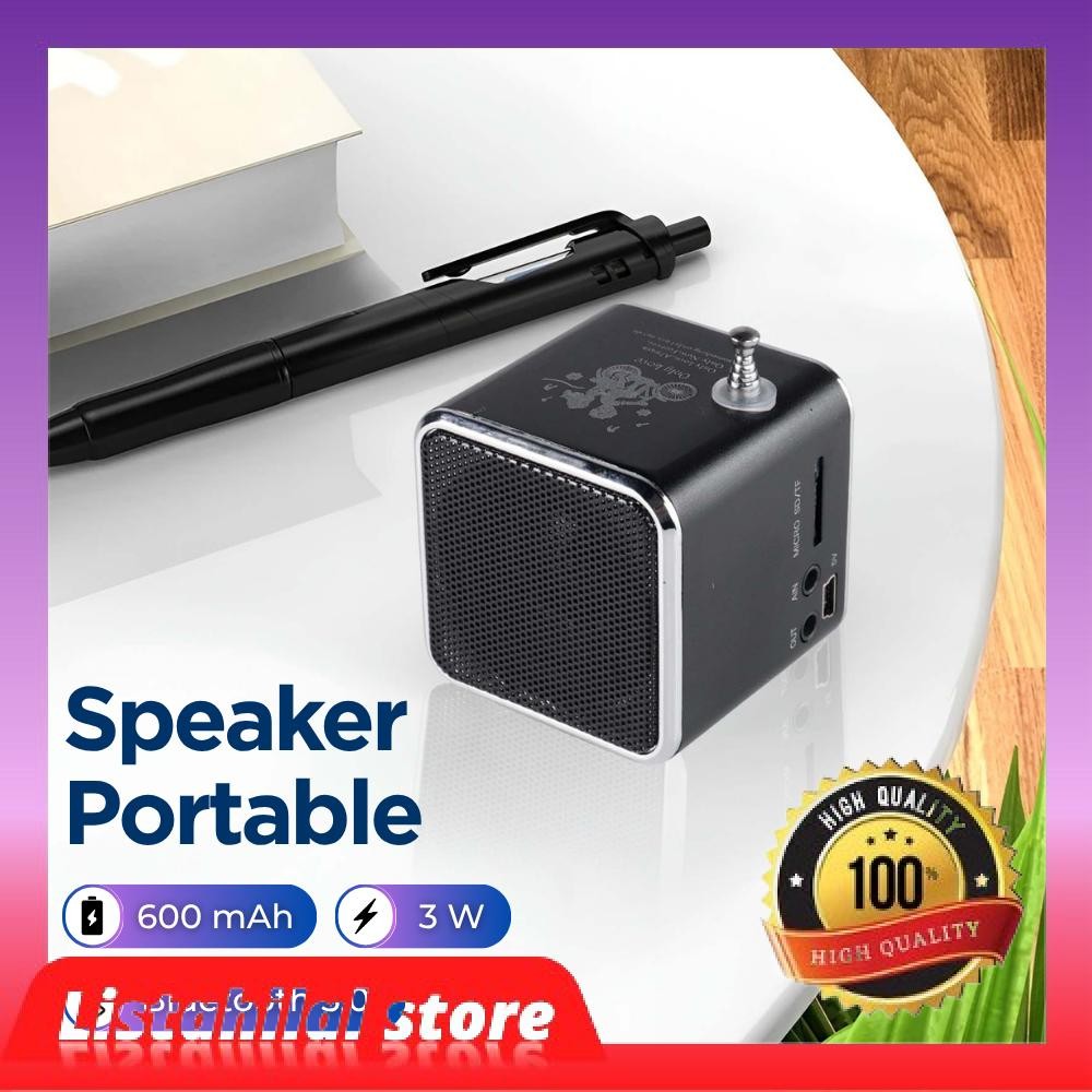 Jual NBY Speaker Bluetooth Portable Mini MP3 Player FM Radio 3W - TD ...