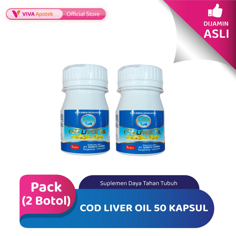 Jual [PAKET HEMAT] Cod Liver Oil 50 Kapsul Ikan Paus Suplemen Daya ...