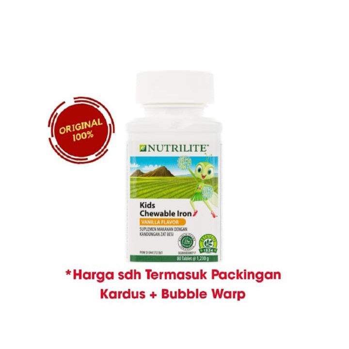 Jual Nutrilite kids Chewable iron zat besi untuk anak Vitamin Amway ...