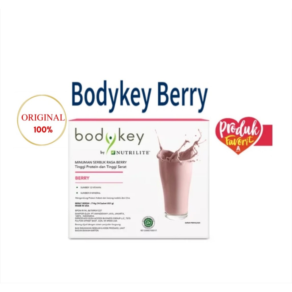 Jual Nutrilite Bodykey / Body key rasa Berry Amway Original exp 2026 ...