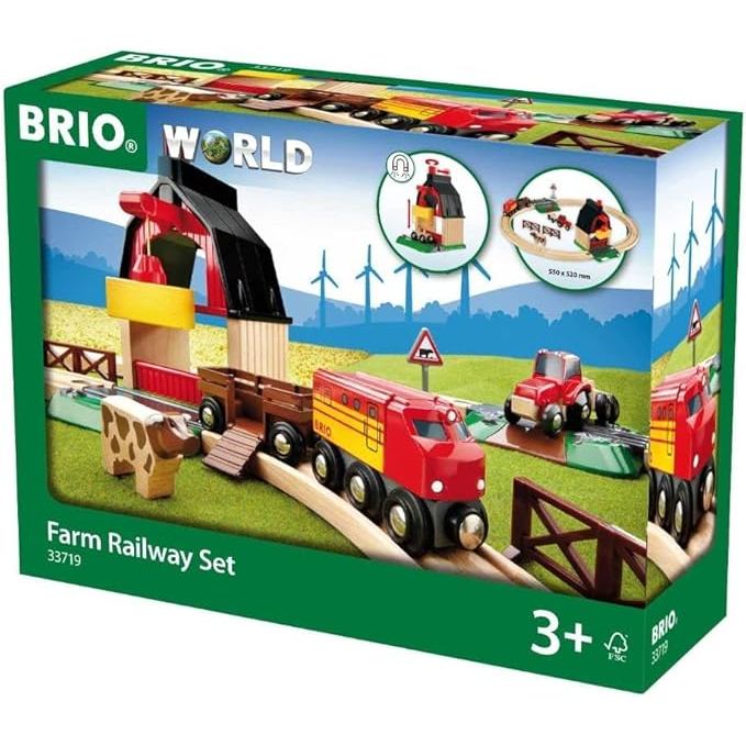 Jual BRIO World Farm Railway Set - 20-Piece FSC-Certified Wood Train ...