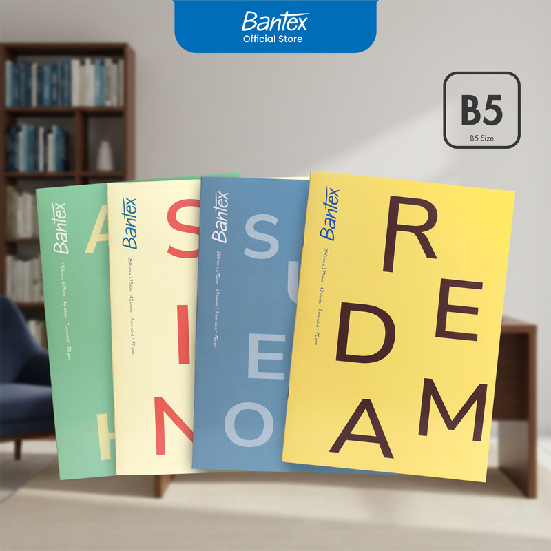 Jual Bantex Buku Tulis Catatan B5 Garis Jelas Kertas Halus Isi 1 Pack ...