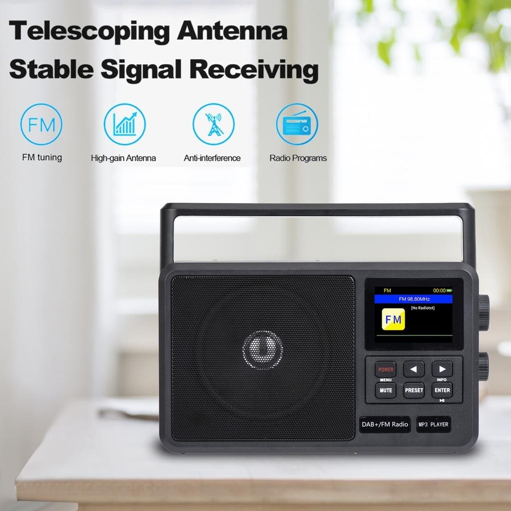 Jual - HanRongDa Radio Digital Portable DAB FM Bluetooth Alarm LCD ...