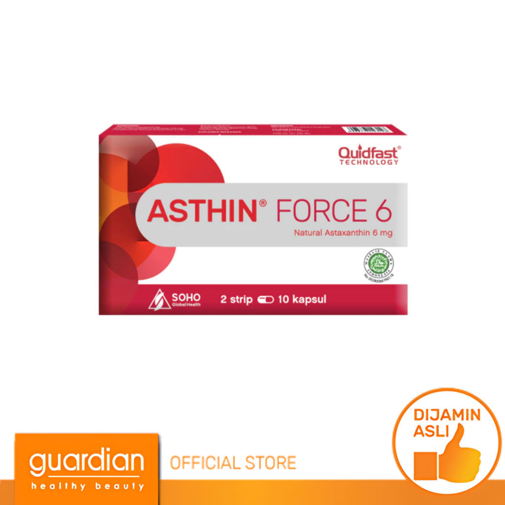 Jual Asthin Force 6 Suplemen Antioksidan + Healthy Skin isi 2 Strip x ...