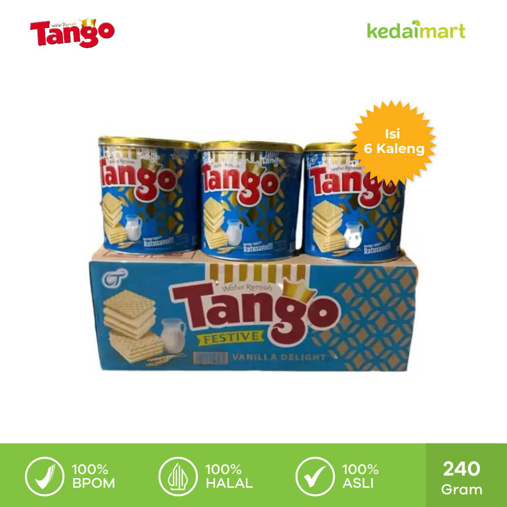 Jual Tango Wafer Vanilla Kaleng 240 Gram X 3 | Shopee Indonesia
