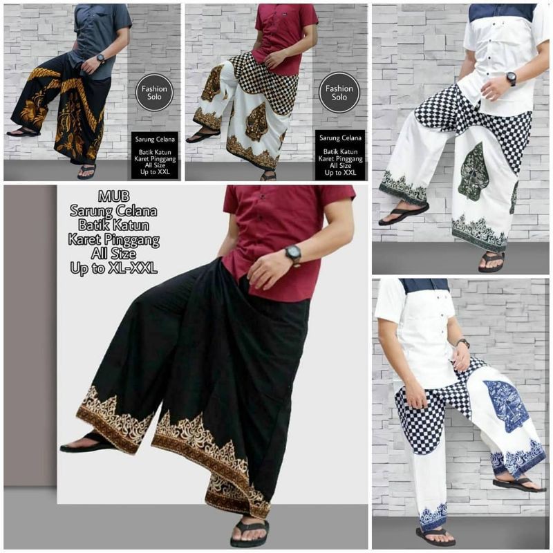 Jual celana sarung batik wayang solo dewasa - sarcel | Shopee Indonesia