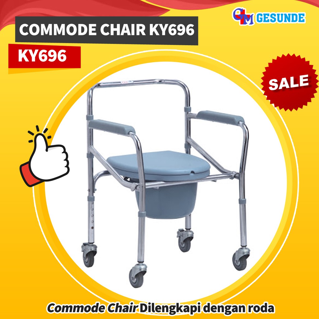 Jual COMMODE CHAIR / KURSI BAB PAKAI RODA SELLA - KURSI KAMAR MANDI ...