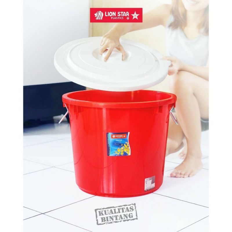 Jual LION STAR EMBER BESAR TONG AIR JUMBO 60 LITER PC-19 TEMPAYAN PLASTIK MURAH FOOD SAFE ...