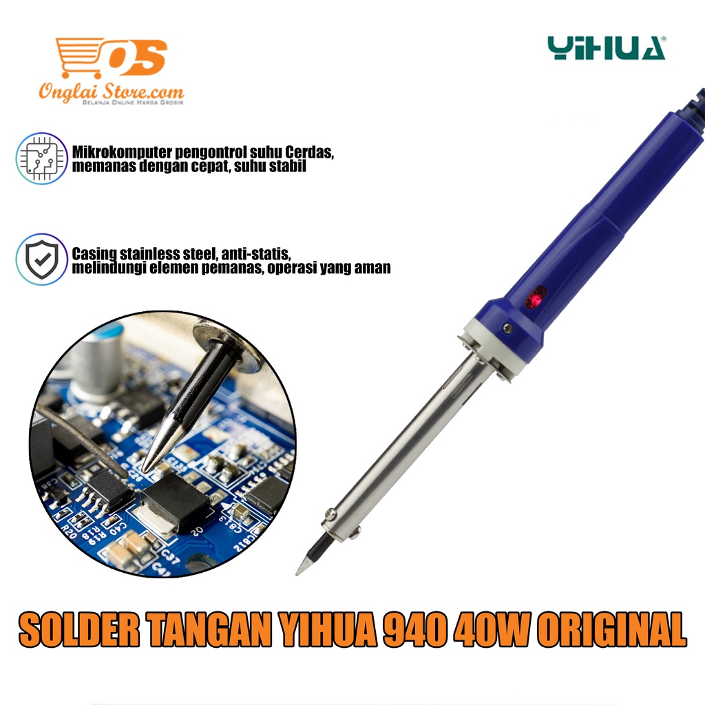 Jual SOLDER YIHUA 940 40W - Solder Tangan 40W Soldering Iron Listrik 40 ...