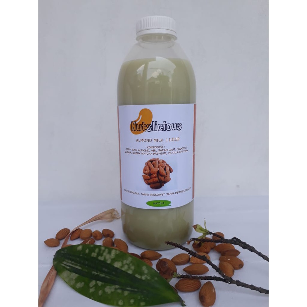 Jual Susu Almond Matcha Nutslicious 1 Liter / Asi Booster / Almond Milk ...