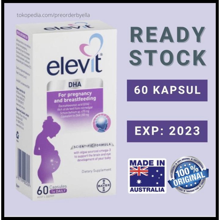 Jual Elevit Dha For Pregnancy & Breastfeeding 60 Capsules Made In ...