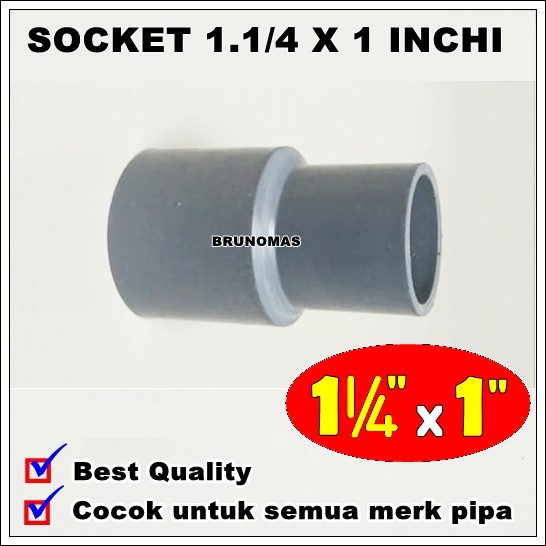 Jual V-Sock (1.1/4)" x 1" inchi - Socket Overloop Sok Sambungan Pipa ...