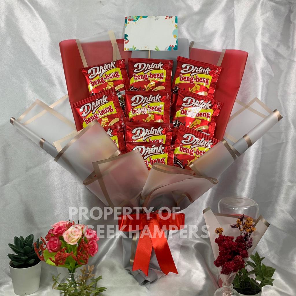 Jual Mini Buket Bouquet Bucket Beng Beng BengBeng Drink Minuman Cokelat ...