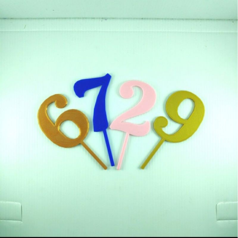 Jual Cake Topper Angka 3D Custom Model Calistoga | Shopee Indonesia