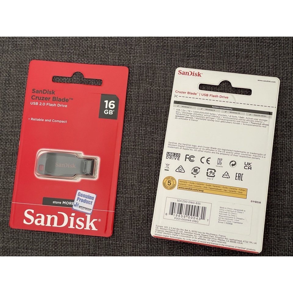 Jual Sandisk Cruzer Blade 16 GB - 64 GB 100% Original - Garansi Resmi ...