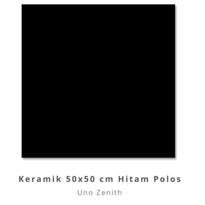 Jual KERAMIK LANTAI 50X50 HITAM POLOS - ZENITH - UNO | Shopee Indonesia