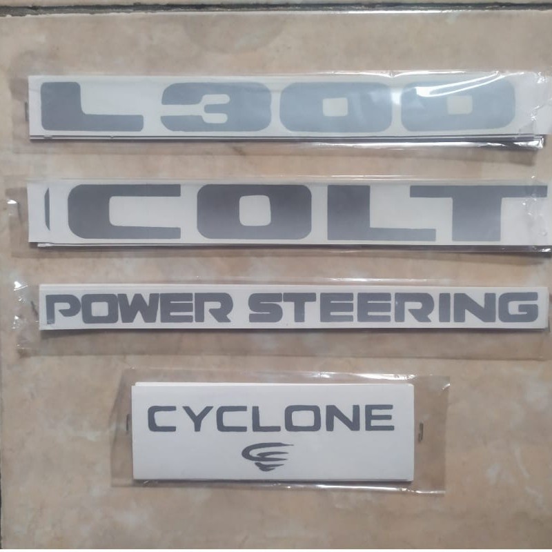 Jual sticker stiker tulisan colt power steering cyclone / stiker l300 ...
