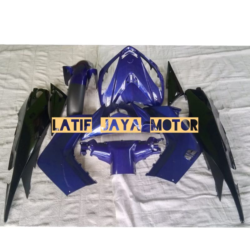 Jual yamaha cover body alus jupiter mx lama old biru hitam | Shopee ...