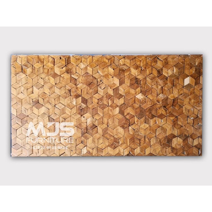 Jual Hiasan dinding wall decor kayu jati mozaik abstrak | Shopee Indonesia