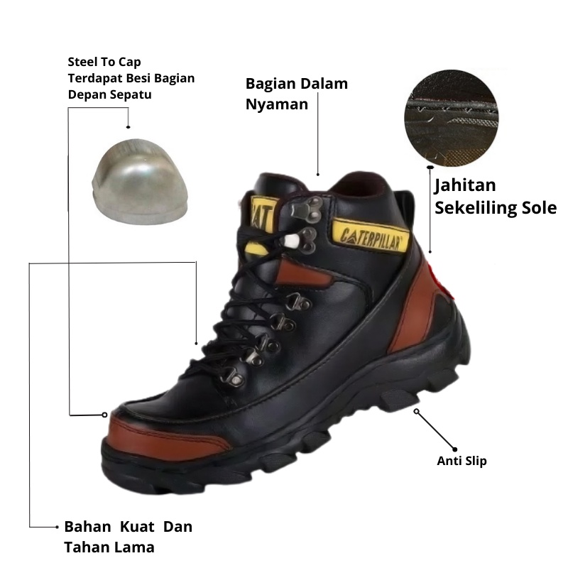 Jual Sepatu pria boots safety ujung besi tactical argon sepatu keren ...