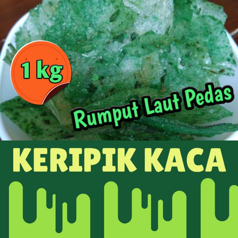 Jual Keripik Kaca Rumput Laut Pedas 1 kg | Shopee Indonesia