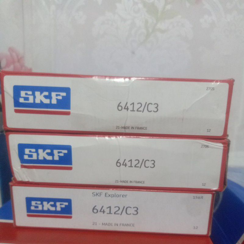 Jual 6412 C3 SKF Ball Bearing (Polos tanpa tutup pada 2 sisi) | Shopee ...